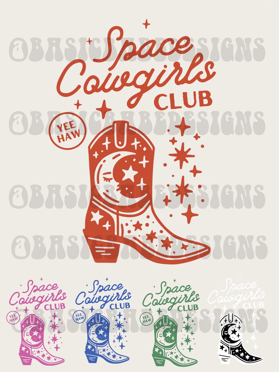 Space Cowgirls Club Png - Digital File, Sublimation Print, Western ...