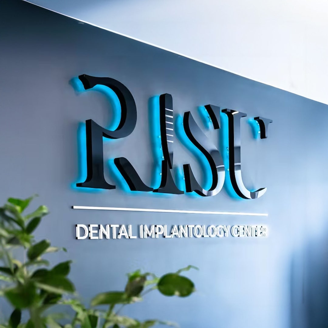 Wall Logo Sign 3D Logo Metal Sign Outdoor Business Sign Custom Sign ...