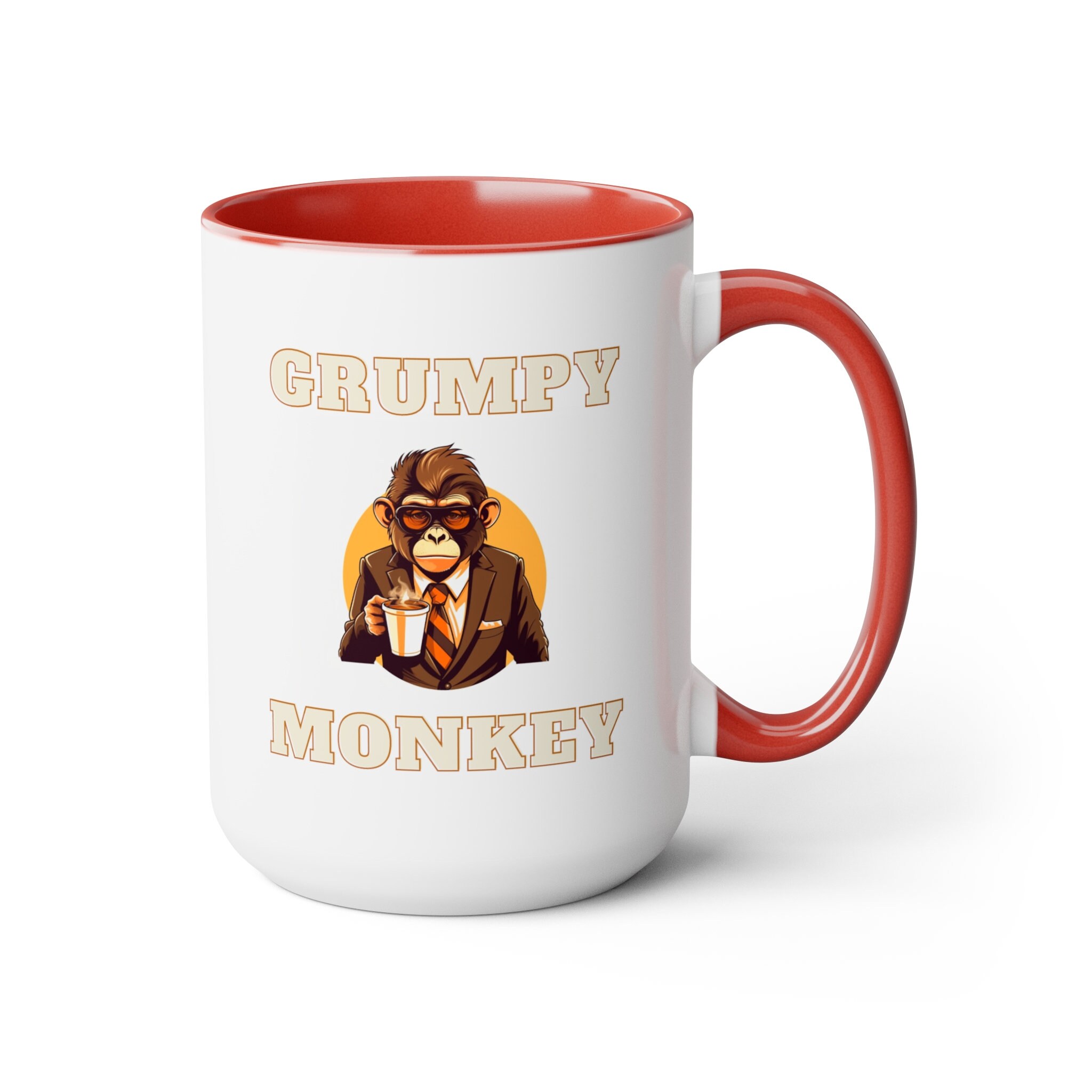 Grumpy Monkey Coffee Mug | Monkey Coffee Mug | Monkey Face | Funny ...