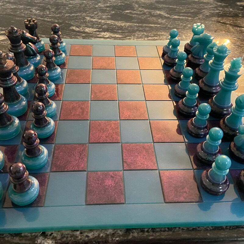 Red Chess Board - Etsy