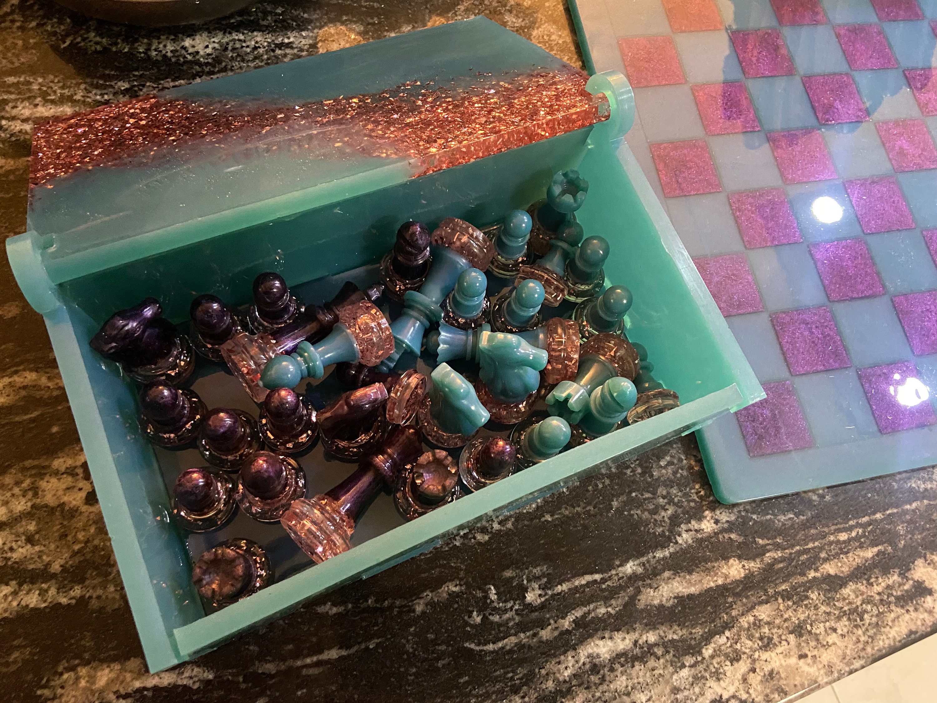 Chess and Storage Box Set - Etsy