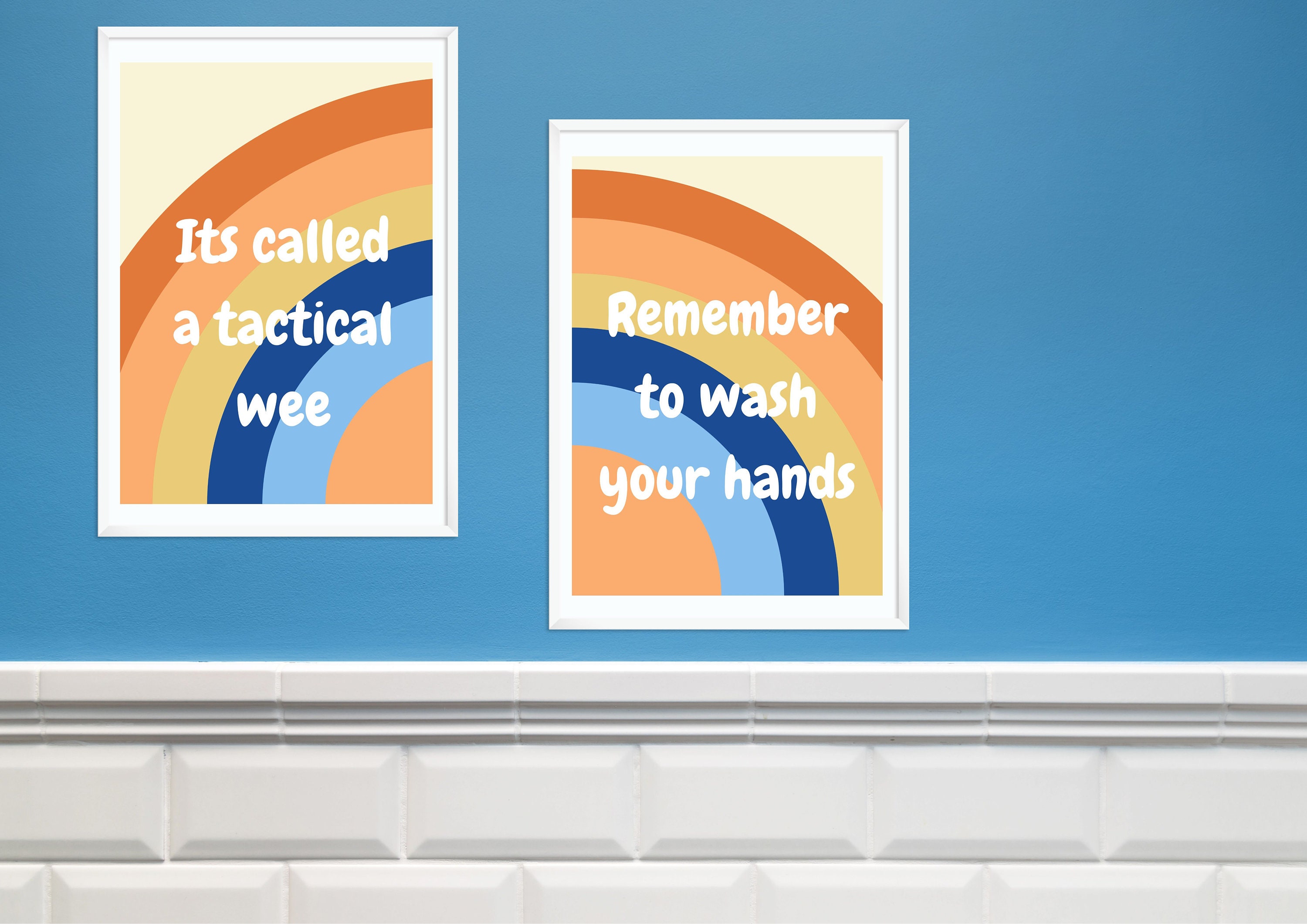 Cute Bathroom Reminders Tactical Wee and Wash Your Hands - Etsy Australia
