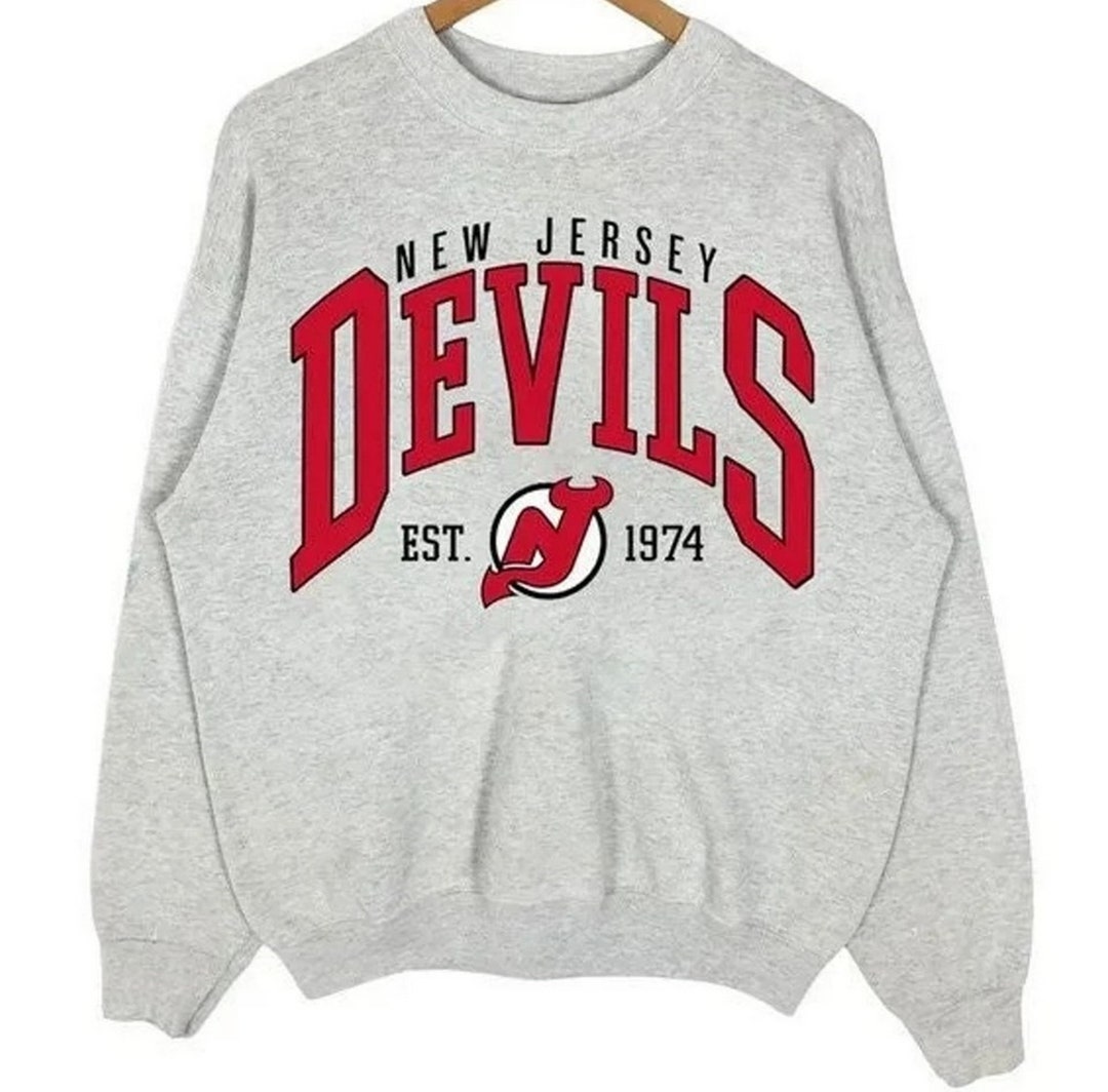 Vintage 90s New Jersey Devils Sweatshirt New Jersey Devils - Etsy