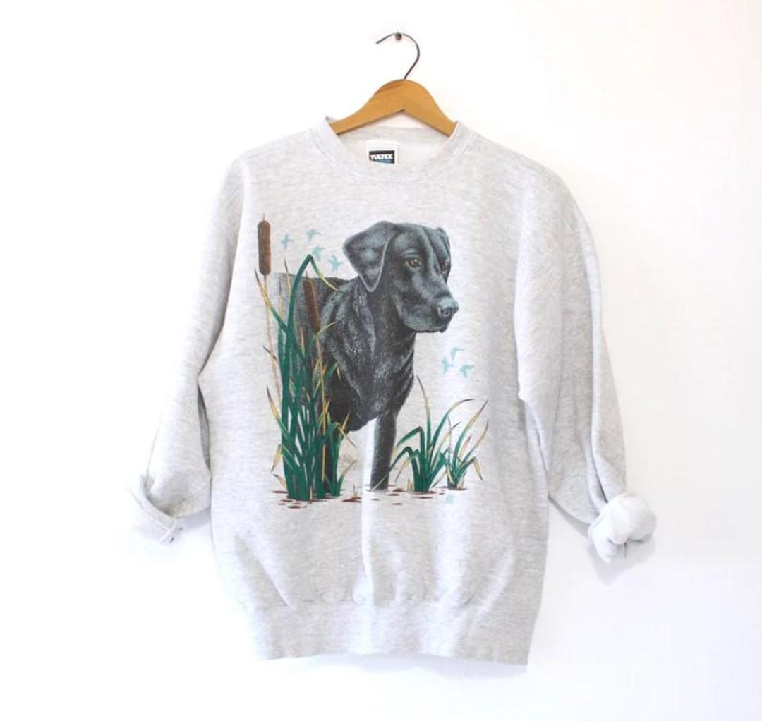 Vintage Black Lab Labrador Retriever Dog Sweatshirt, Lab Labrador Shirt ...