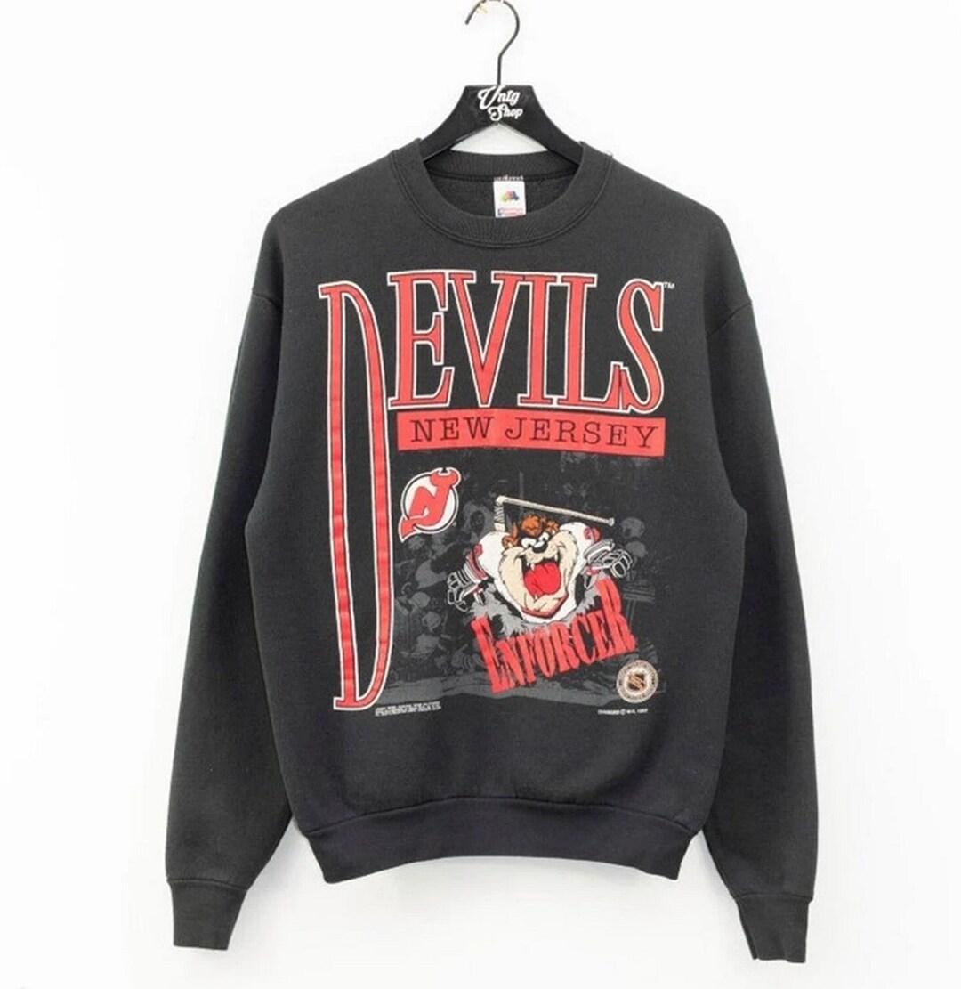 Vintage 90s New Jersey Devils Looney Tunes Taz Sweatshirt, New Jersey ...