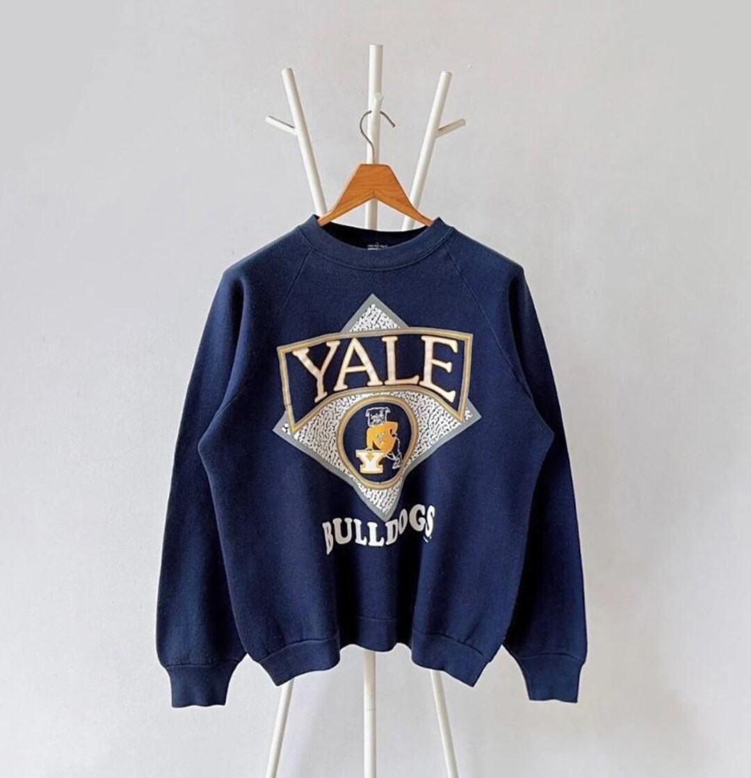 Vintage 90s Yale University Bulldogs Sweatshirt, Yale University Shirt ...