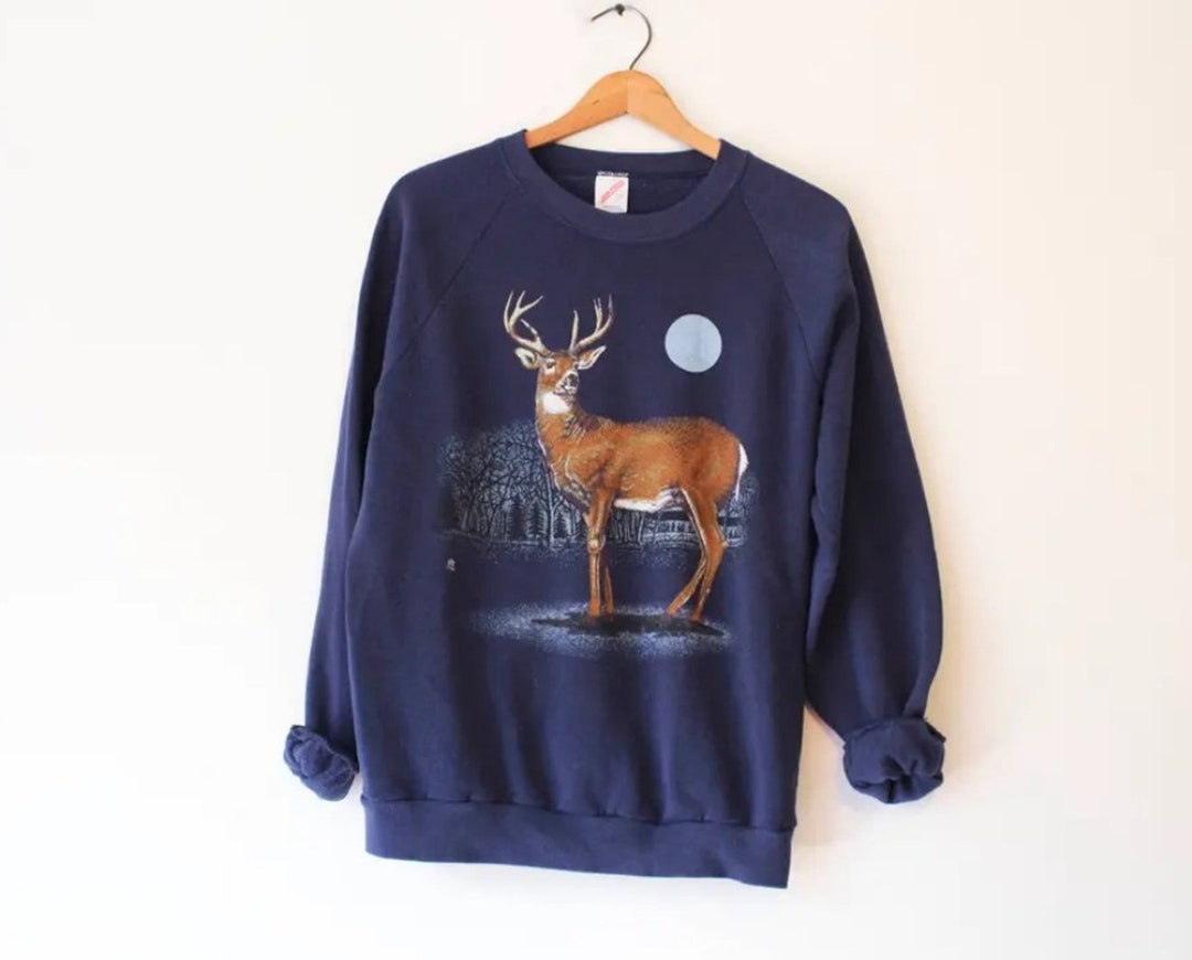 Vintage 90s Deer Stag Wilderness Sweatshirt, Deer Stag Wilderness Shirt ...