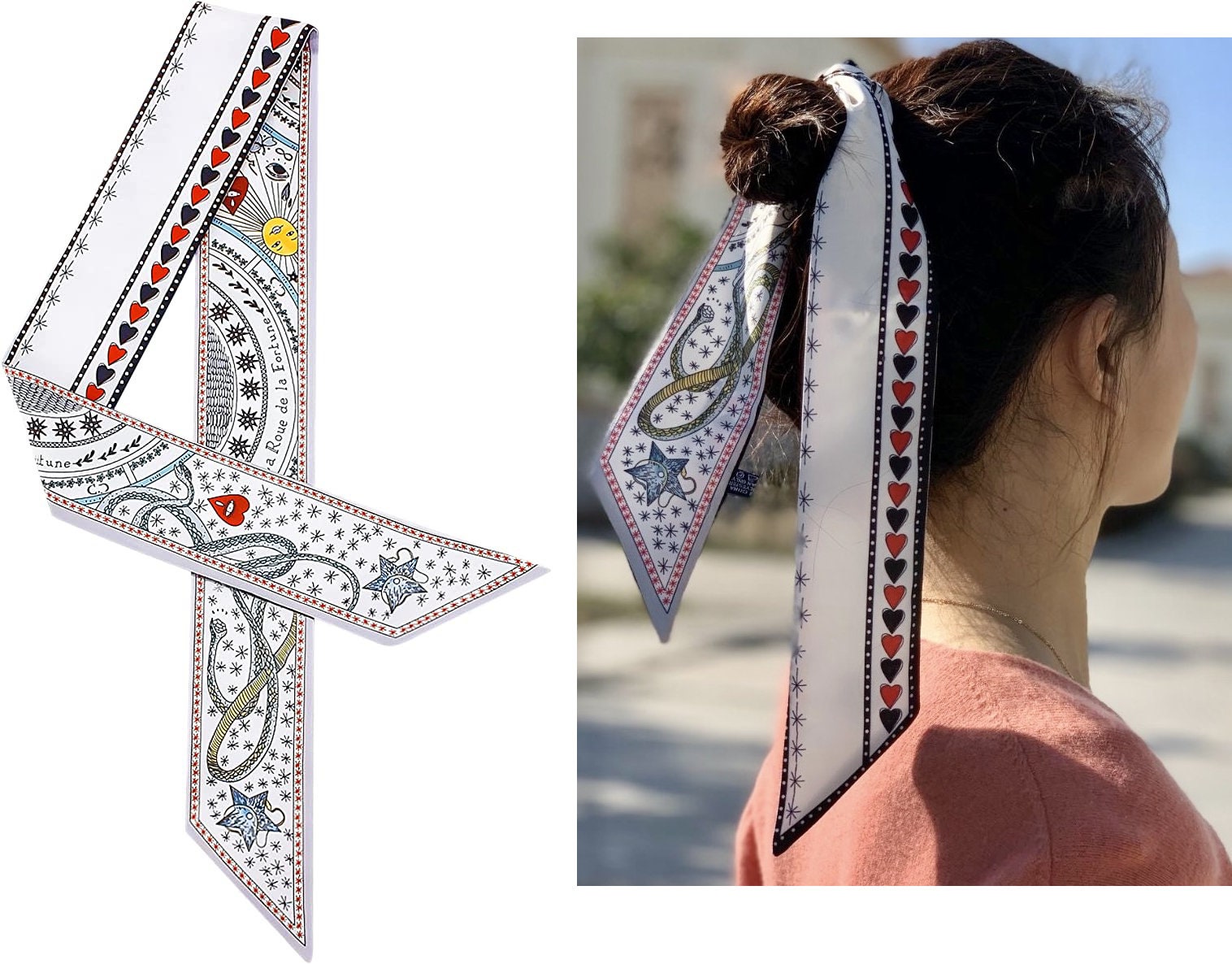 10 Pcs X 2 Ribbon Scarf Set Fashion Ribbon Scarf for Hair Chic Handbag ...