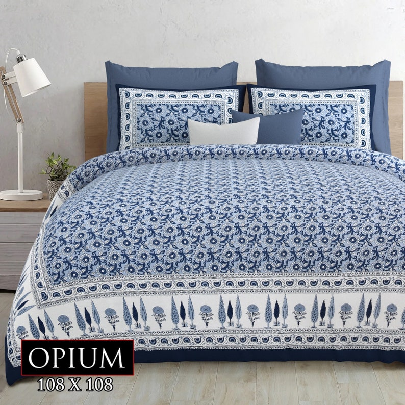 Beautiful Premium Opium Classic Design Cotton Bedsheet - Etsy