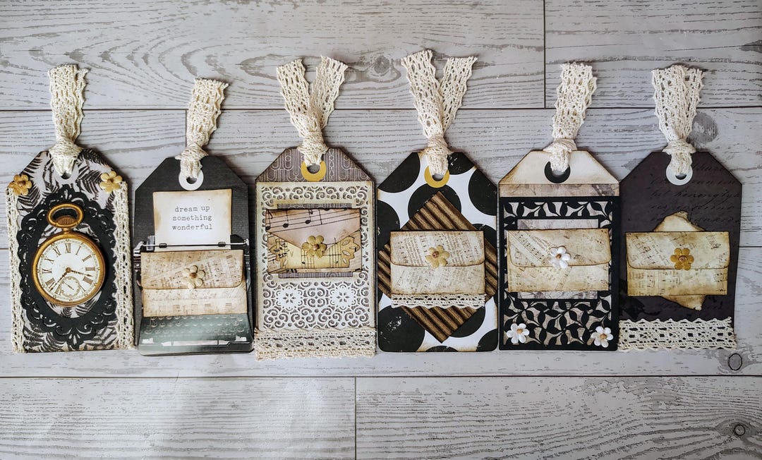 Junk Journal Mini Vintage Envelopes and and Tag Ephemera - Etsy