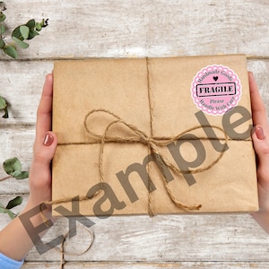 Fragile Sticker, PNG, Postage Label, Pink Fragile, Digital Fragile - Etsy