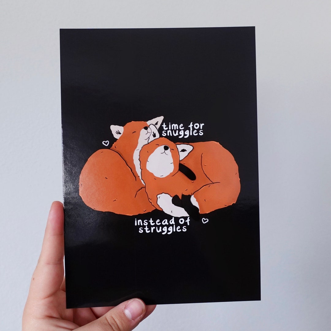 Cute Fox Couple Art Print - Etsy