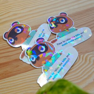 Tom Nook Raise the Bills Acnh Meme Stickers - Etsy