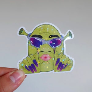 Shrek Slay Holographic Stickers - Etsy