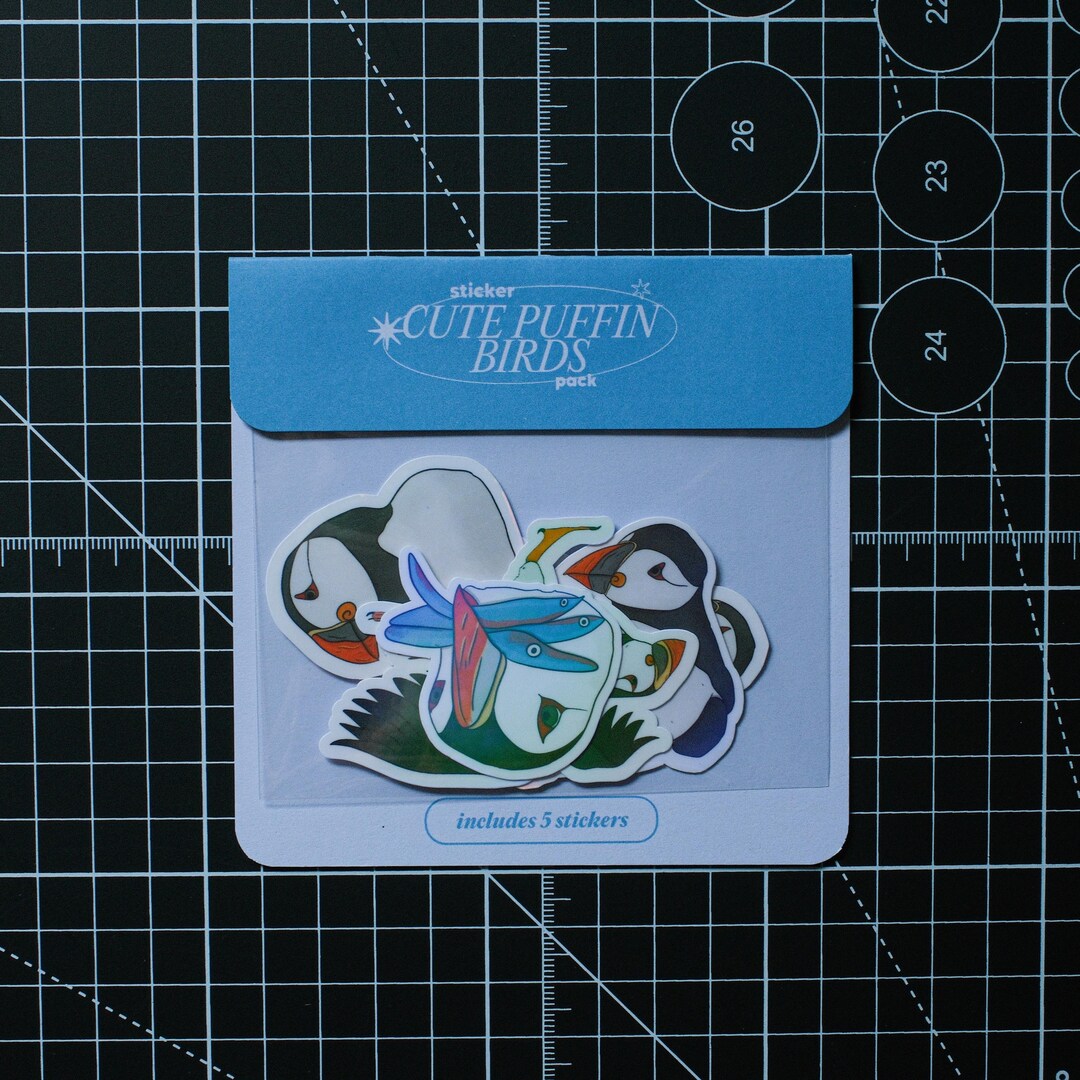 Puffin Bird Sticker Pack - Etsy