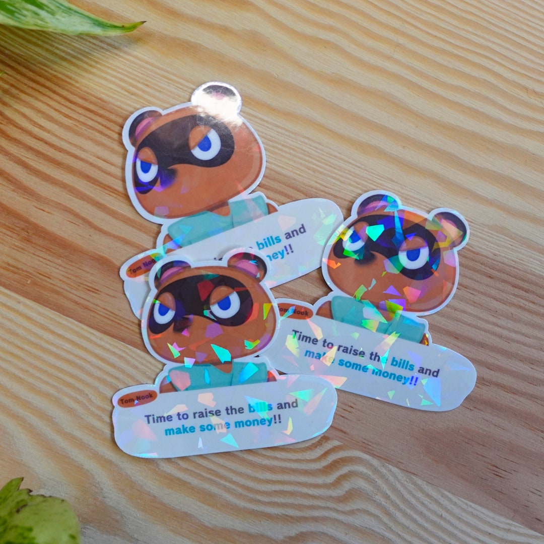 Tom Nook Raise the Bills Acnh Meme Stickers - Etsy