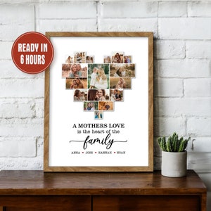 Personalized Mother and Children Photo Collage Gift, Family Photo ...