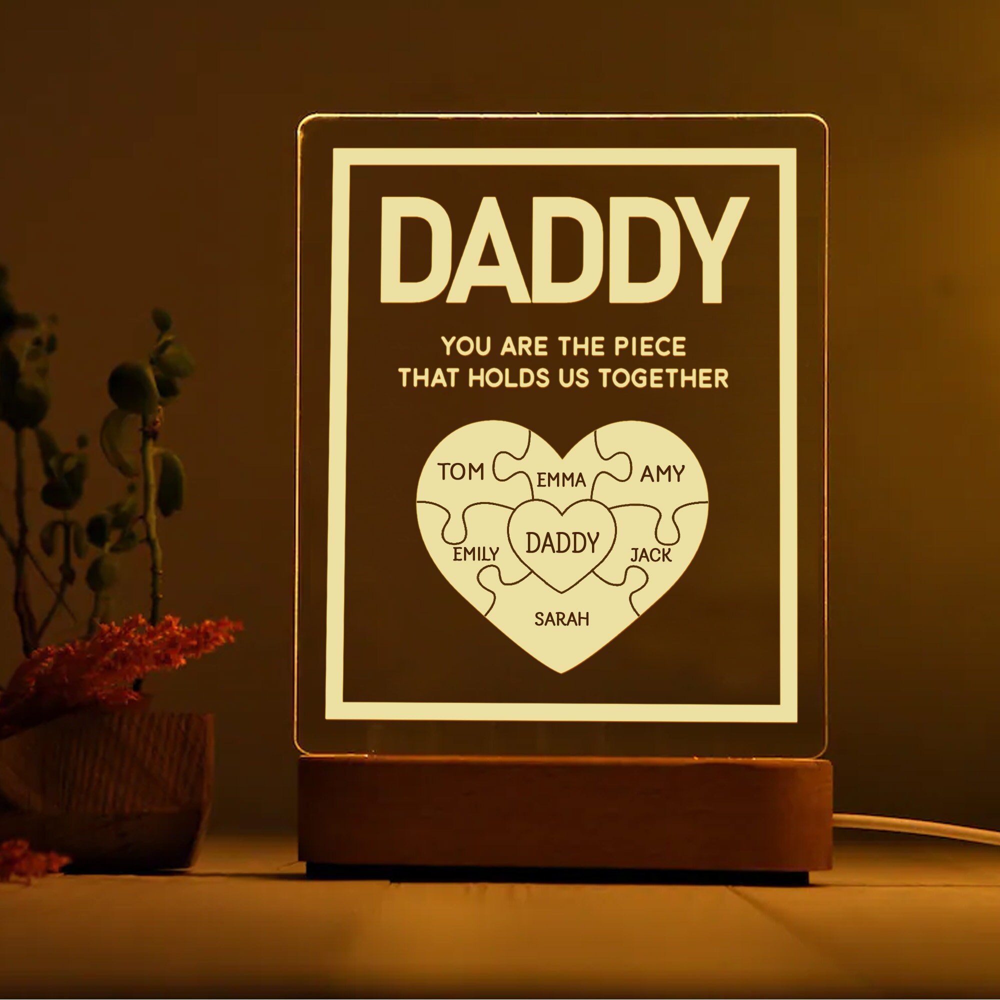 Dad Puzzle Sign SVG Laser File for Father's Day Dad You - Etsy