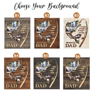 Personalized Hooked on Dad Fishing Canvas Wall Art Father's Day Gifts ...