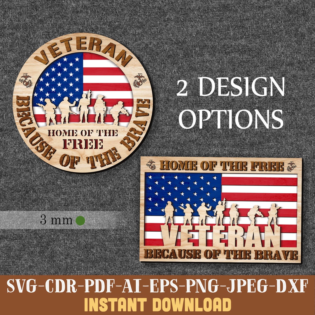 Veteran Laser Cut Files Veteran Svg Patriotic Svg Military Svg Files ...