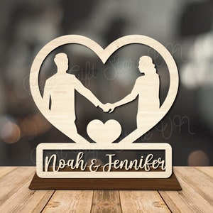 Couple in Heart Svg Laser File Valentine SVG Bundle Couple Sign SVG ...