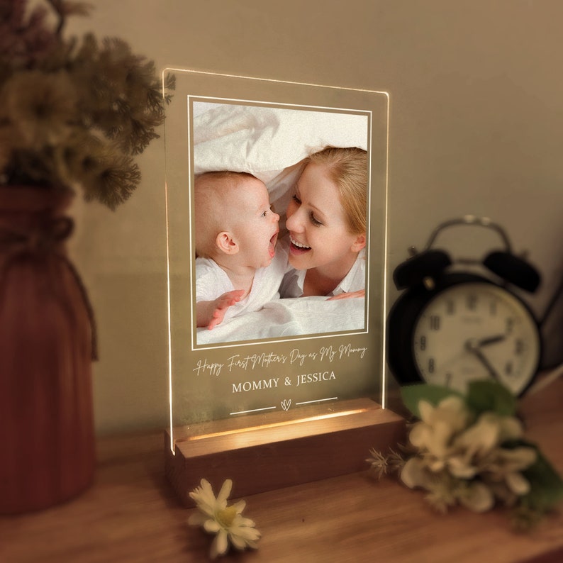 Personalized Photo Night Light for New Mom, Mothers Day Photo Gift ...