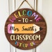 Personalized Teacher Door Sign With Name and Grade Classroom Door Sign ...