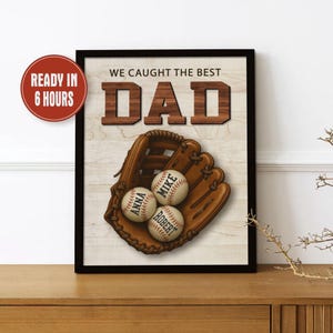 Personalized We Caught the Best Dad Baseball Gift for Dad Custom ...