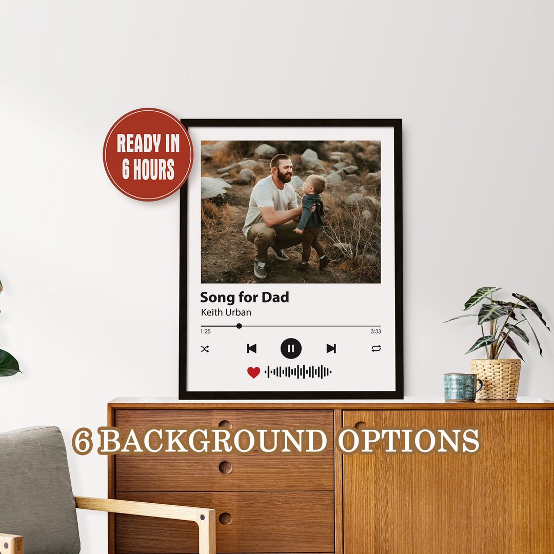 Personalized Photo Music for Dad Custom Dad Photo Collage Gift Fathers ...