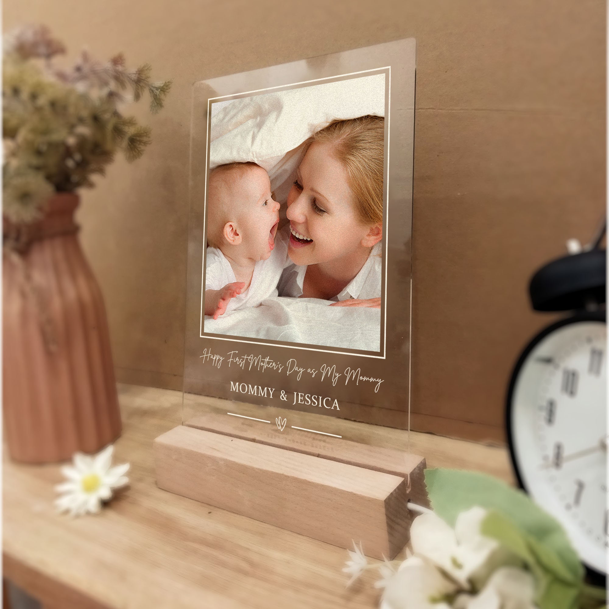 Personalized Photo Night Light for New Mom, Mothers Day Photo Gift ...
