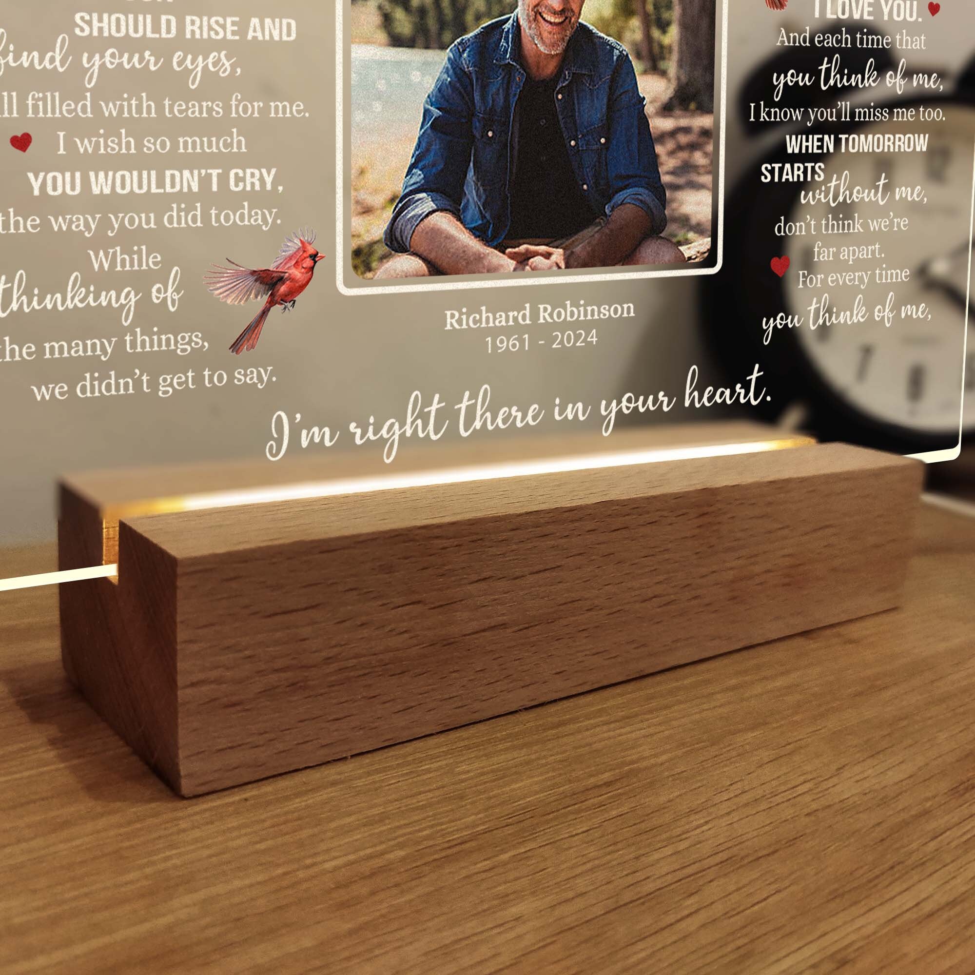 Personalized Memorial Photo Night Light Gift, A Letter From Heaven ...