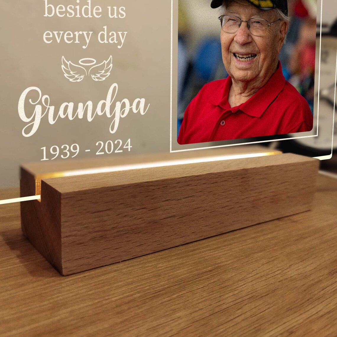 Personalized Memorial Gifts for Grandpa Memorial Photo Night Light ...