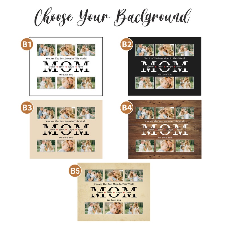 Personalized Mom Photo Canvas, Mother's Day Gift, Gift for Mom From ...