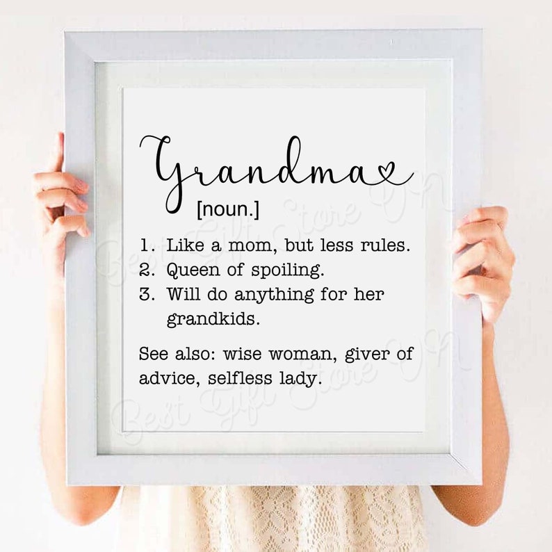Grandma Definition SVG File for Cricut - Etsy