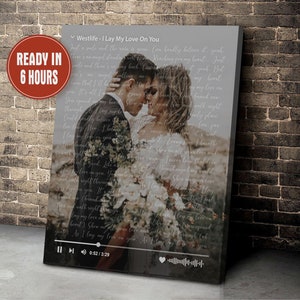 Custom Wedding Song Lyrics With Photo Gift Personalized First Dance ...