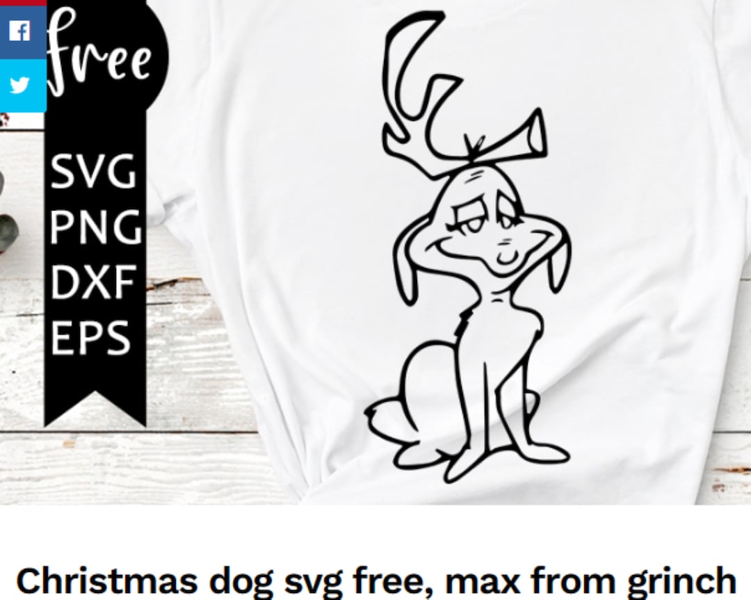 Christmas Dog Svg Free, Max From Grinch Svg, Cartoon Svg, Instant Download, Silhouette Cameo ...