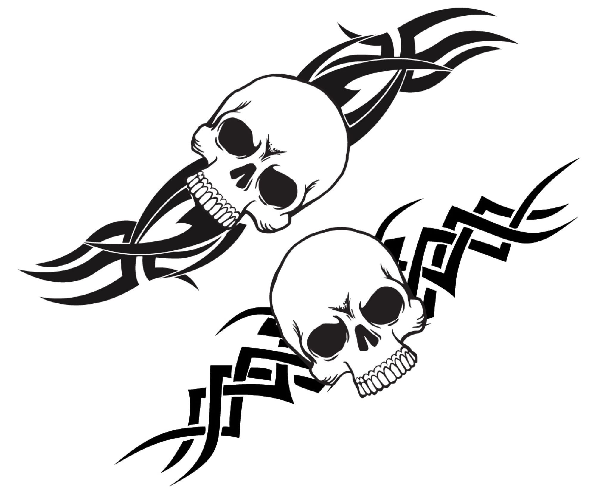 Bloody Skeletons Crossbones Tattoo