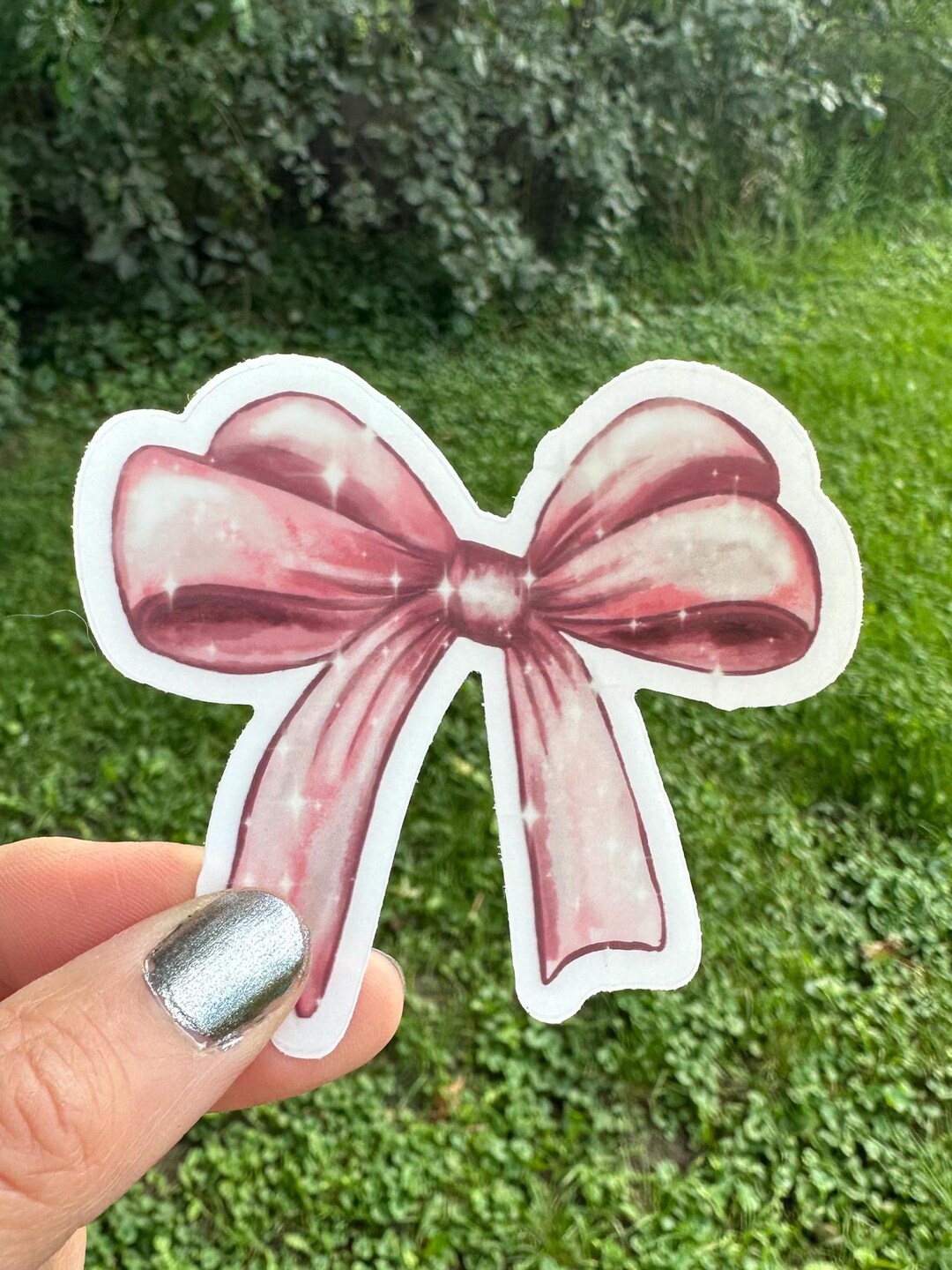 Pink Bow Sticker -bow Stickers - Water Bottle Stickers - Waterproof ...