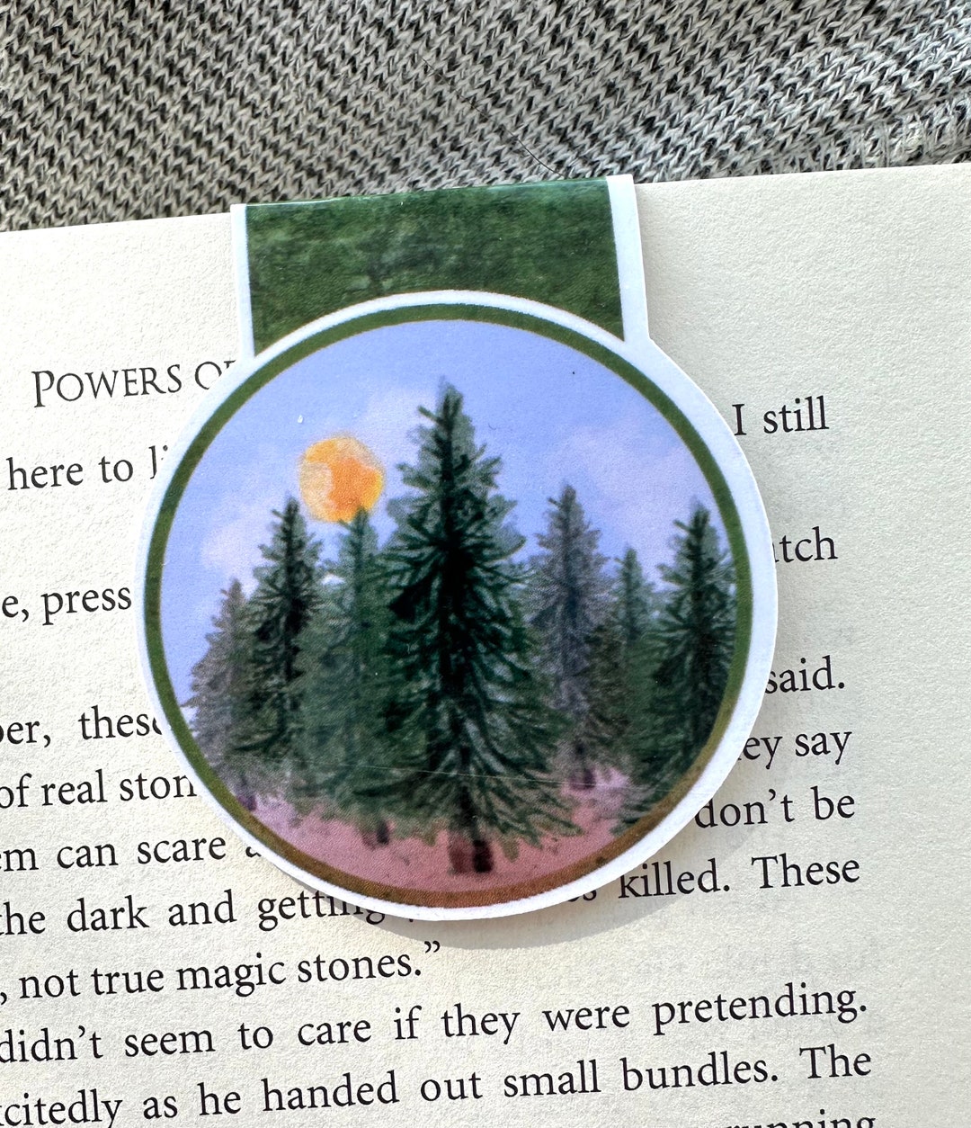 Pine Trees Magnetic Bookmark – Forest – Book Accessories – Page Saver ...