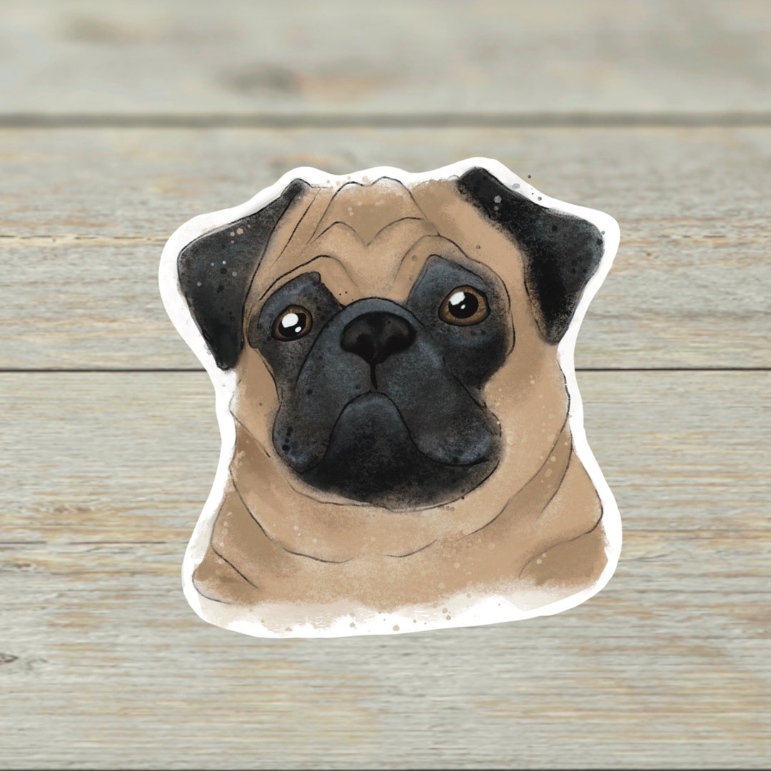 Pug Sticker, 2.8x3 Inch - Etsy