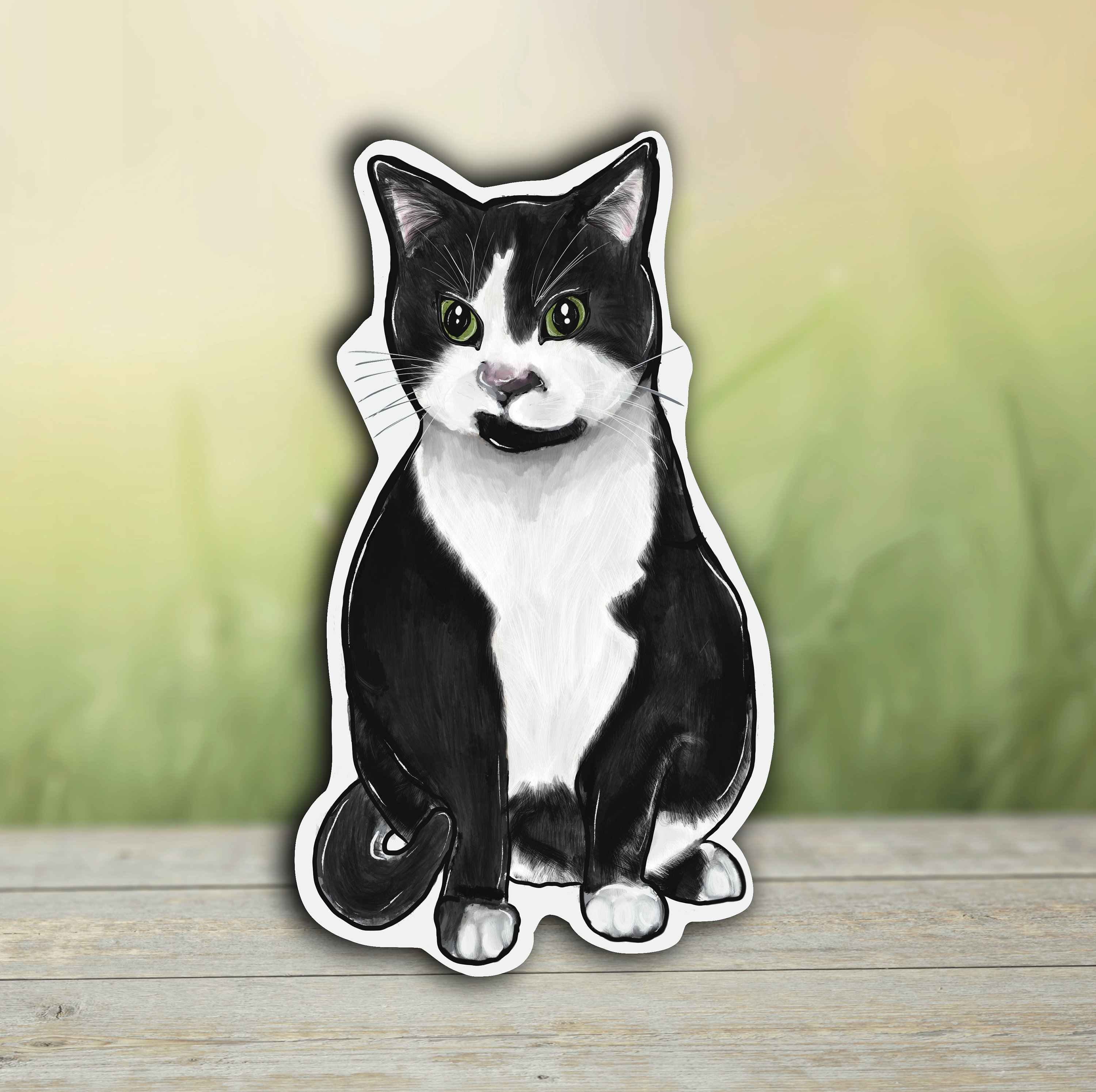 Tuxedo Cat Sticker, Water Bottle Sticker, Cat Stickers, Cat Gifts, Cat ...