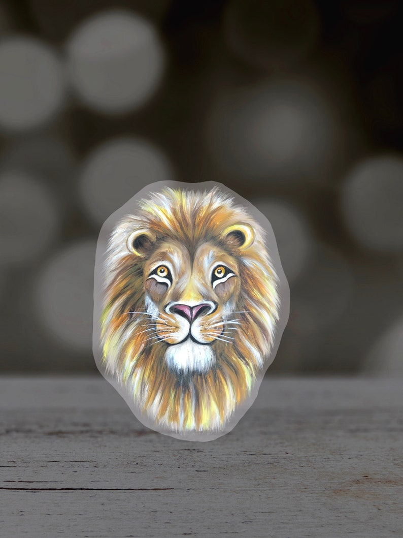 Lion Sticker - Water Bottle Sticker - Lion Stickers - Lion Decal ...