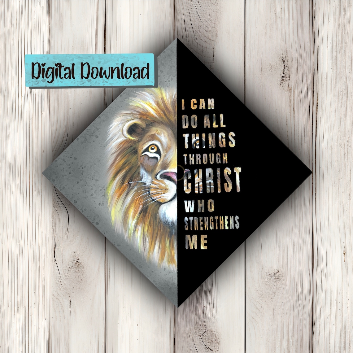 Printable Grad Cap Topper - Lion Graduation Cap - Graduation Cap Topper ...
