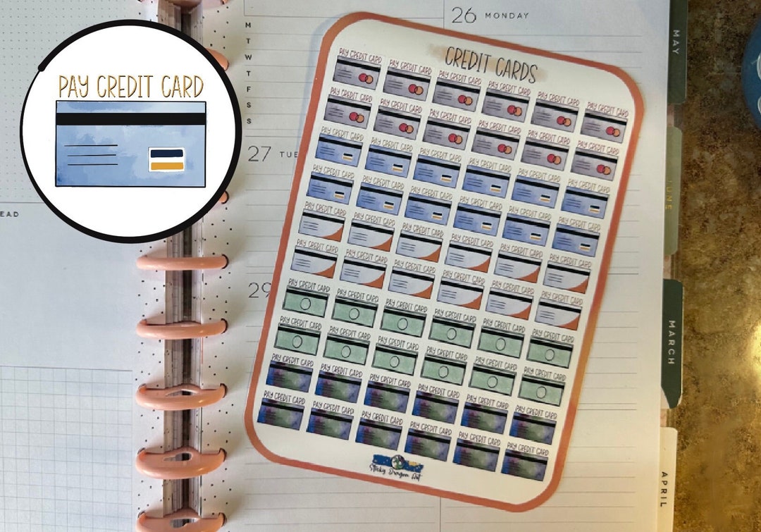 Credit Card Planner Stickers - Credit Card Stickers - Budget Stickers ...