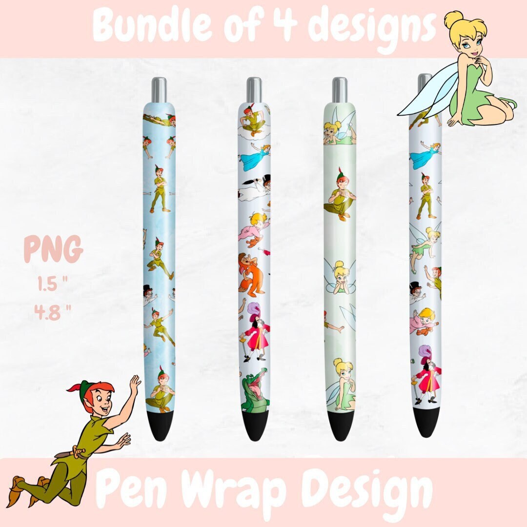 Bundle of 4 Peter Cartoon Pen Wrap Uv Dtf Sublimation Design - Etsy