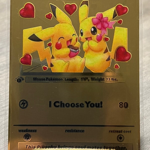 Pikachu. I Choose You Card - Etsy