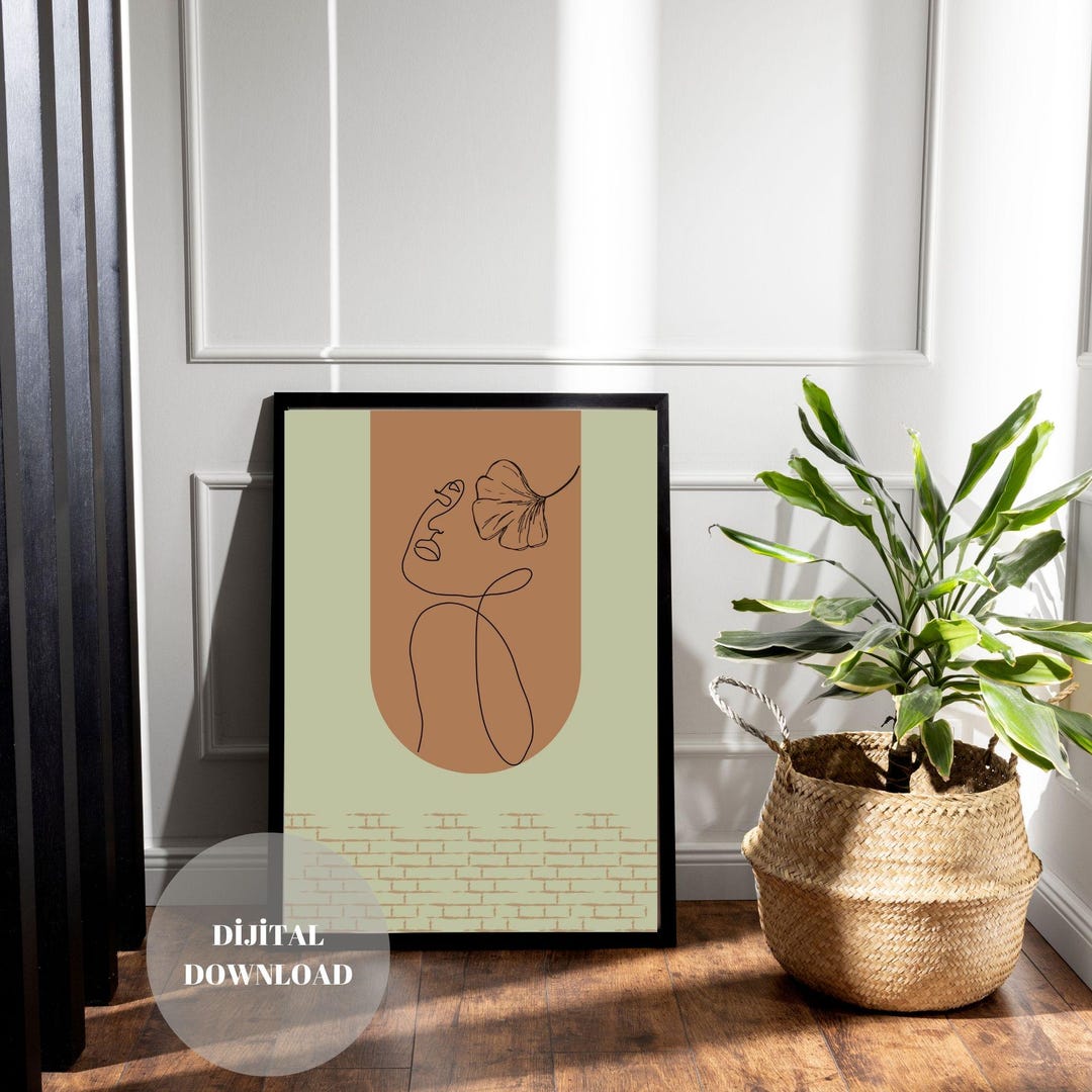 Woman Line Drawing Art Print, Abstract Wall Art Print, Woman Line ...