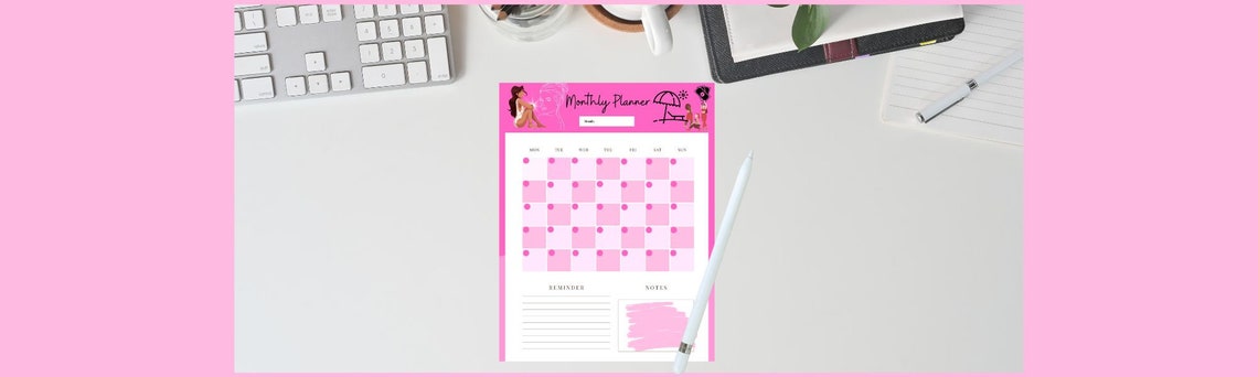 DIGITAL MONTHLY PLANNER, 2023 Monthly Planner, Digital Planner for ...