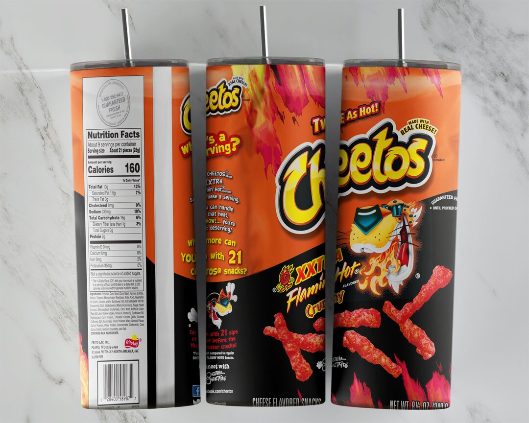 Cheetos Tumbler Design, 20 Oz Skinny Tumbler Design, Sublimation Image ...