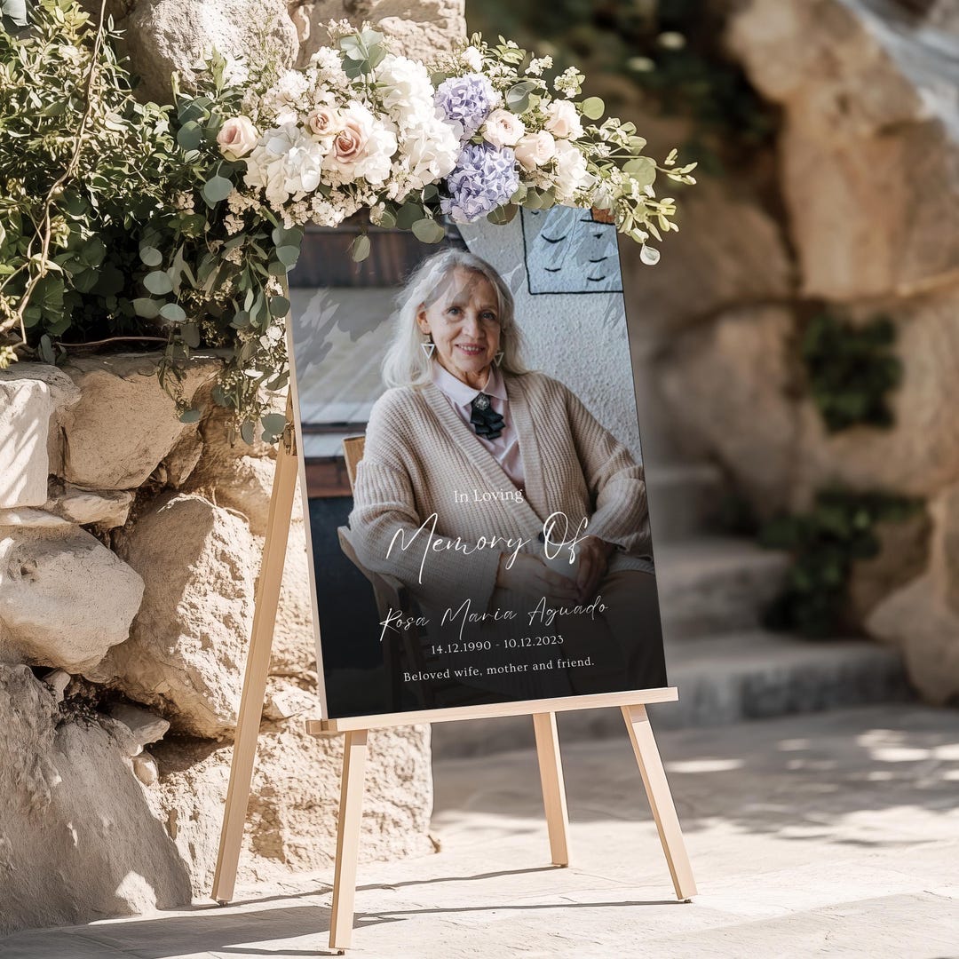 Funeral Welcome Sign | Memorial Photo Collage, Celebration of Life ...